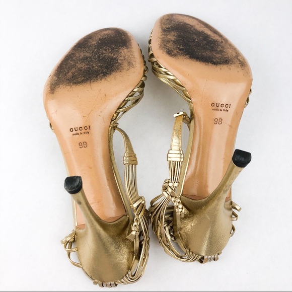 Gucci | Shoes | Gucci Gold Metallic Heels | Poshmark